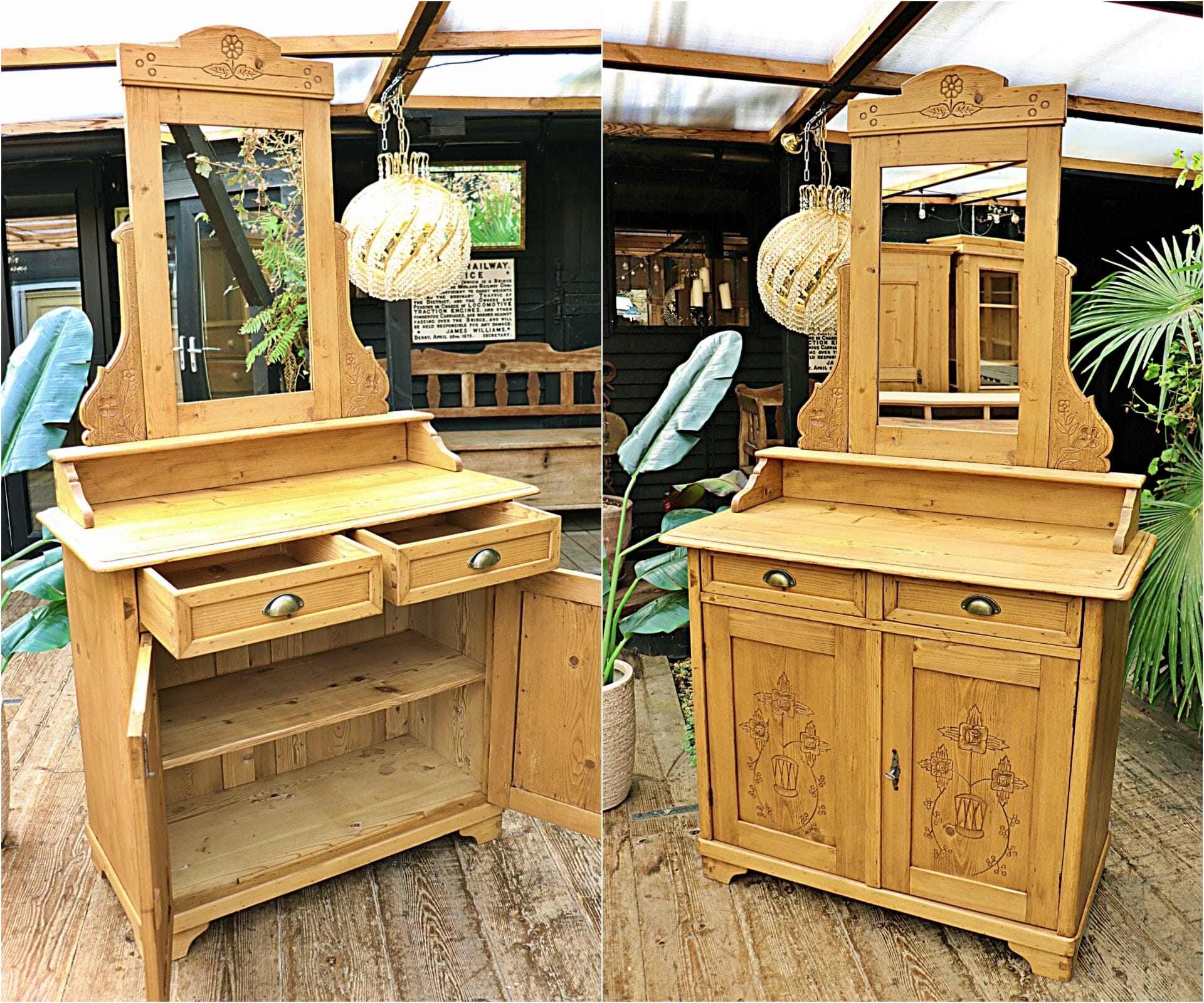 Stock of Old and Antique Pine & painted furniture at The Old Pine Shop